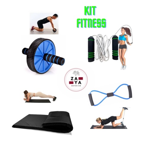 Kit Academia Musculação Treino Em Casa - kit C/4 Produtos Fitness ...
