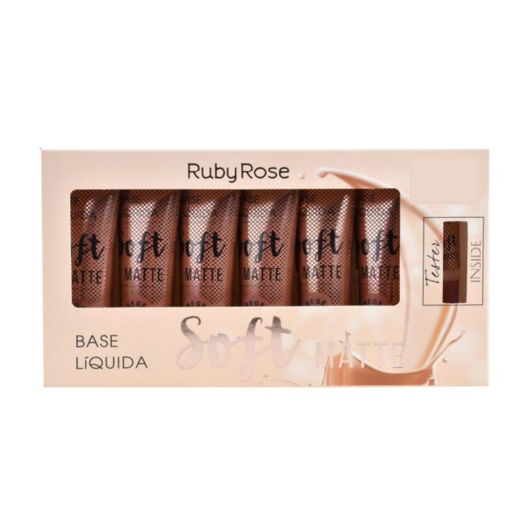 6 Base Soft Matte Ruby Rose Atacado Revenda | Shopee Brasil