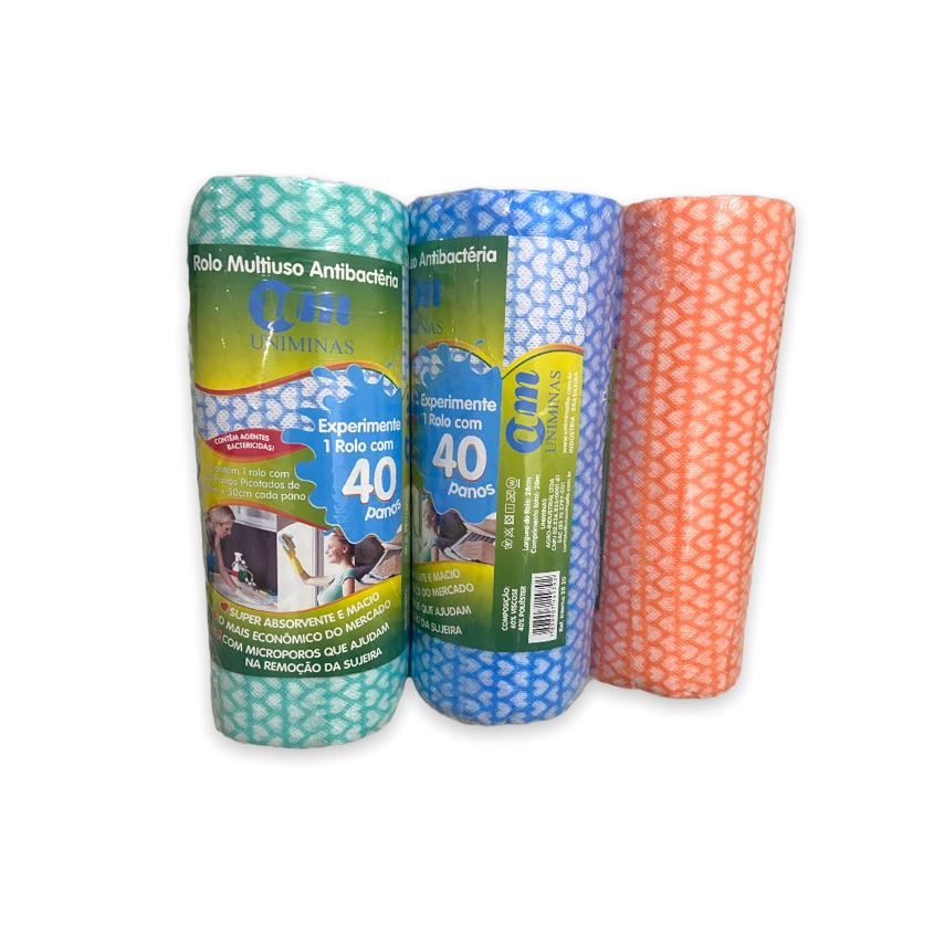 Kit Com 3 Rolos de Pano Multiuso 120 unidades de Perflex com 28x50cm ...