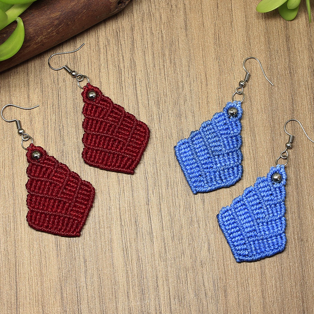 Brinco Macrame Boho Hippie Losango | Shopee Brasil