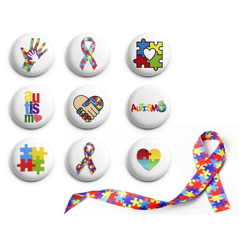 Botton Autismo - Botum / Boton / Broche (3,5cm & 4,5cm) | Shopee Brasil