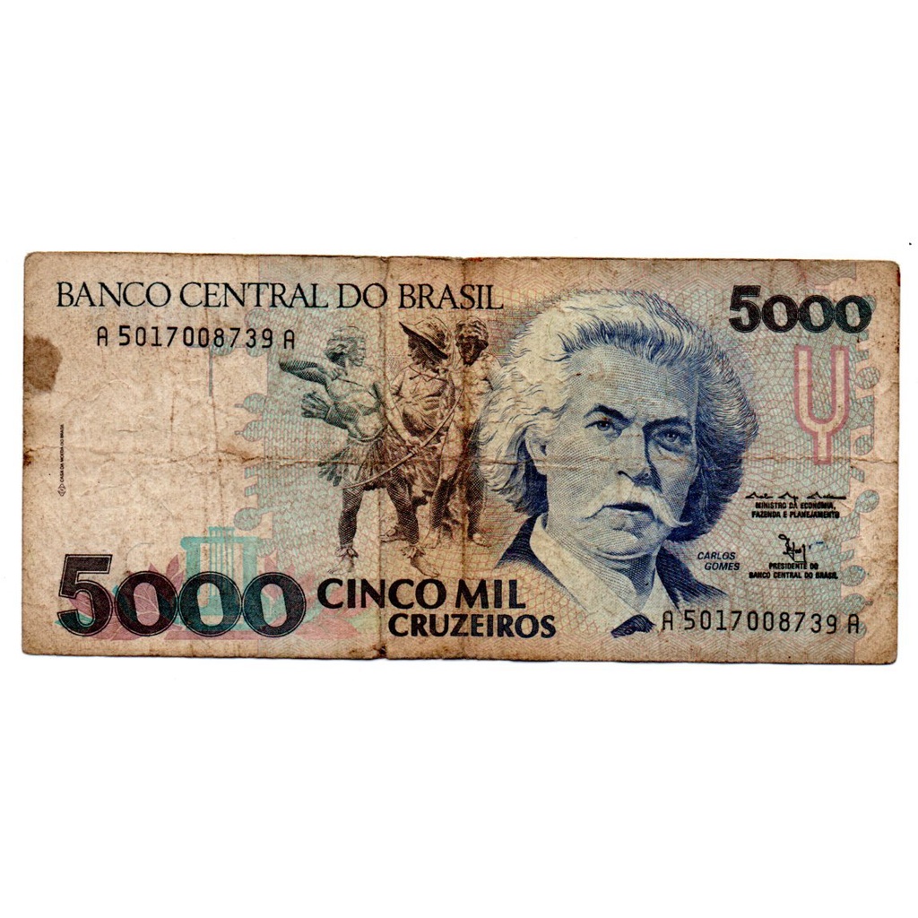 5000 Cruzeiros Carlos Gomes C220 Bc Cédula Antiga | Shopee Brasil