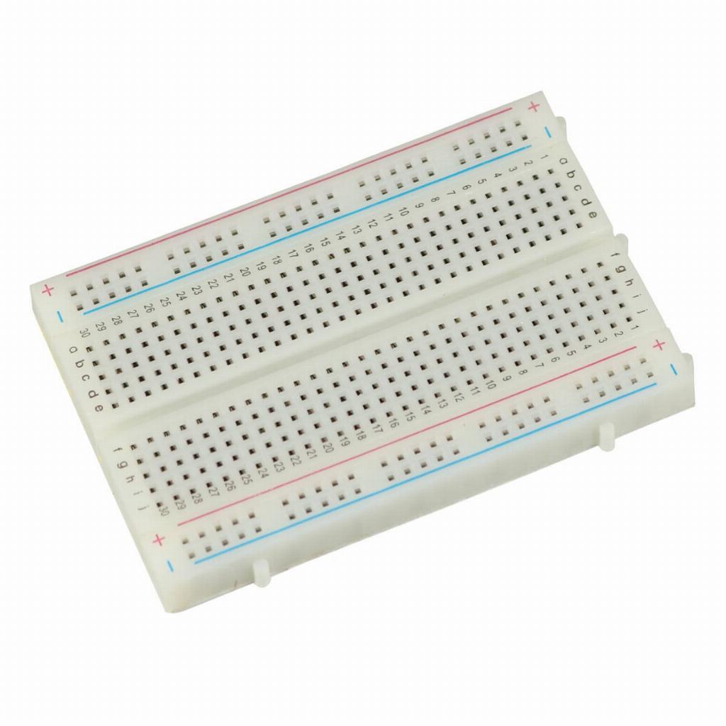 Protoboard 400 Pontos Furos Branco para Arduino e Eletrônica | Shopee Brasil