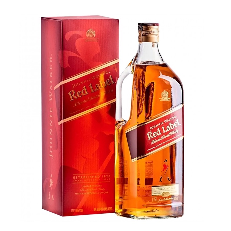 Whisky Johnnie Walker Red Label Sin Dosificador Litro 1898, 41% OFF