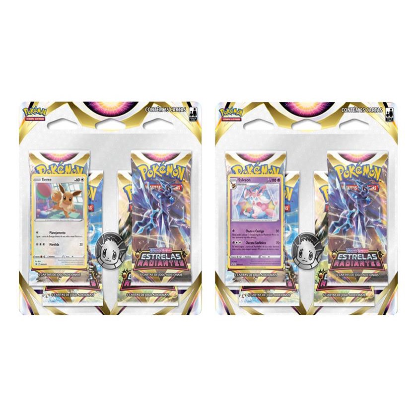 Blister Pokemon Quadruplo Estrelas Radiantes Sylveon Eevee Shopee Brasil