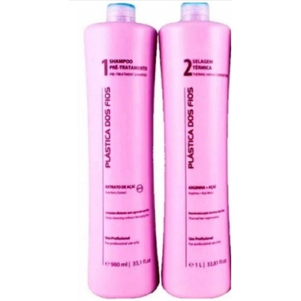 kit progressiva plástica dos fios + shampoo 2x1000. | Shopee Brasil