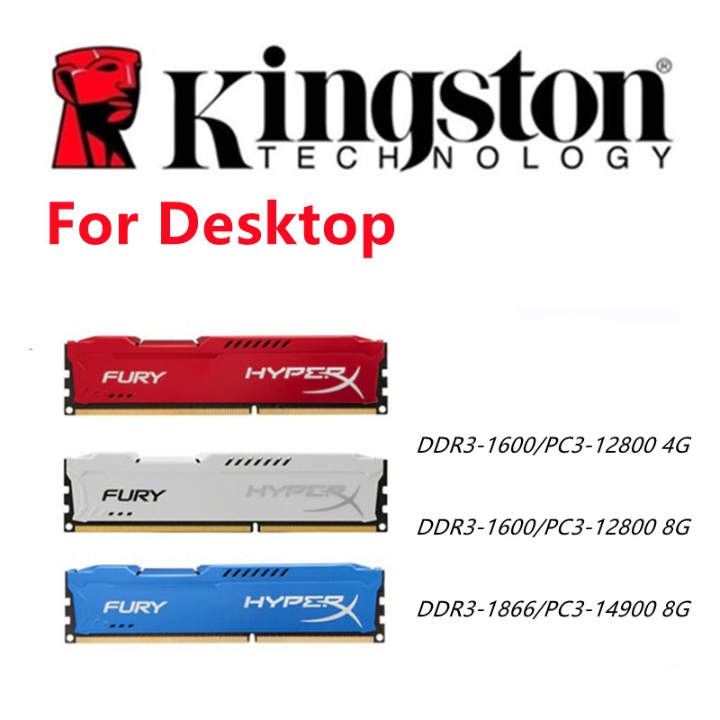 RAM Kingston HyperX FURY 4GB 8GB DDR3 PC3 12800 1600Mhz 1866Mhz 240Pin DIMM Computador De Mesa ...