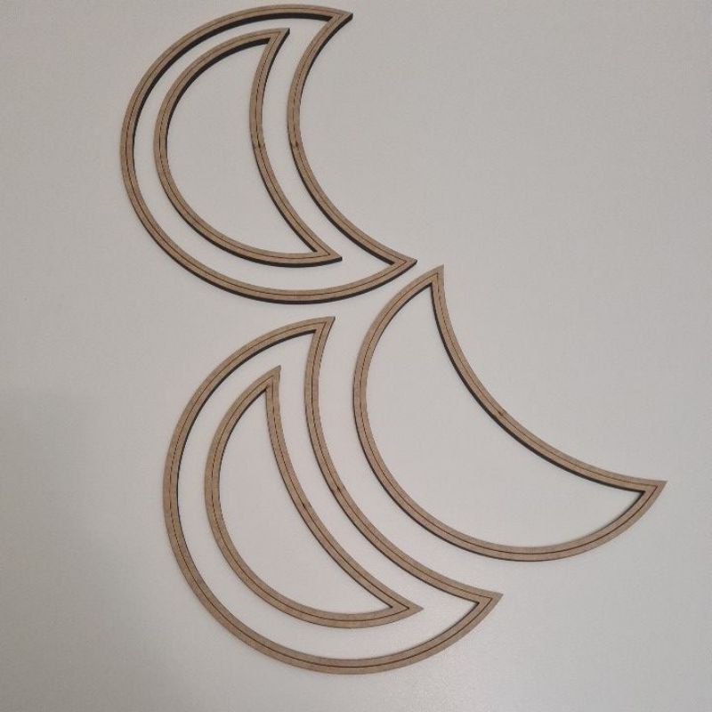 Kit com 5 Bastidores Lua em Mdf cru de 6mm | Shopee Brasil