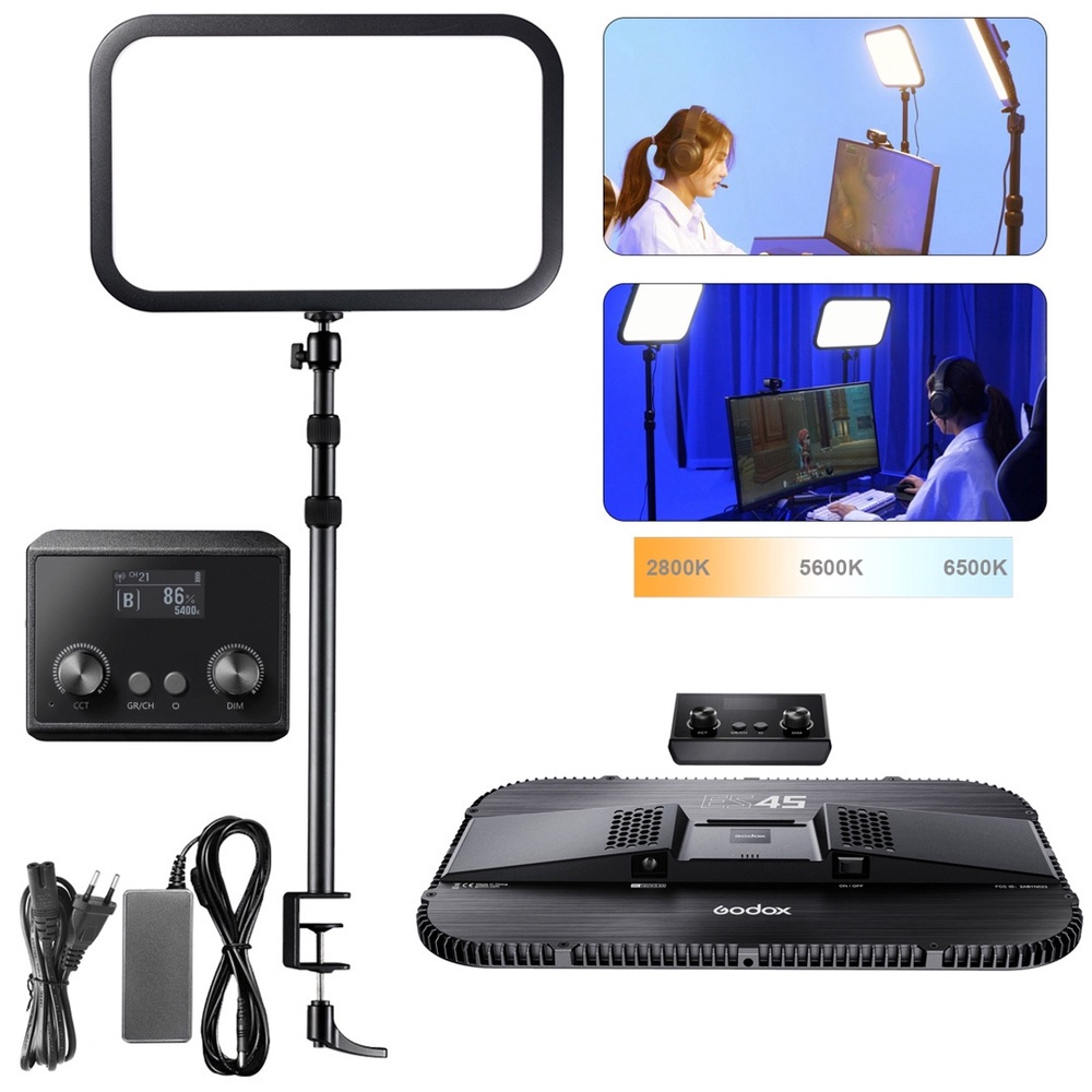 Kit Iluminador Painel Led Godox Es45 Tipo Key Light Elgato - Escorrega ...