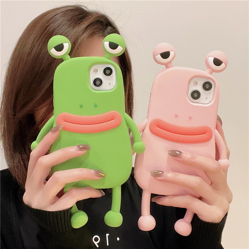 Capa De Celular Animada Em Forma De Sapo Adequada Para iPhone 11 12 13 ...