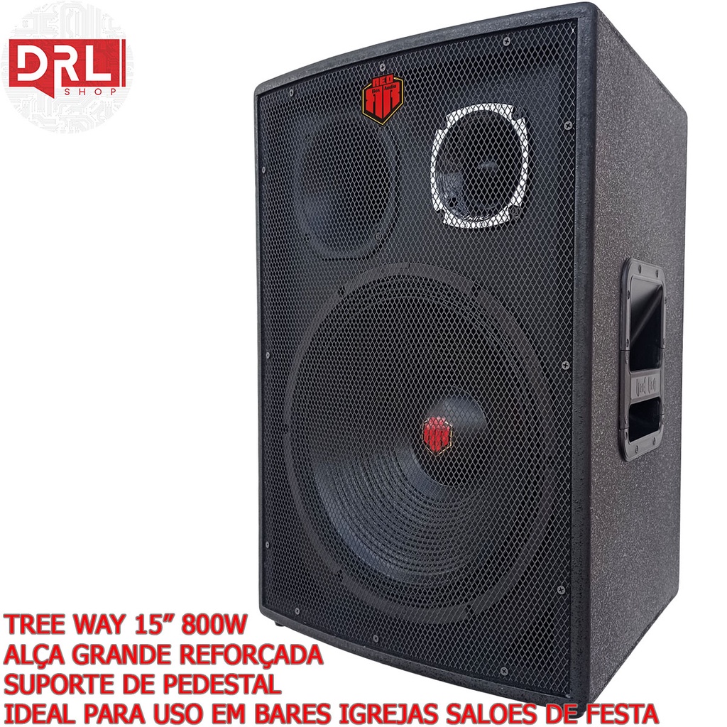 Caixa de Som Tree Way Profissional 15 800w Passiva Red Box | Shopee Brasil