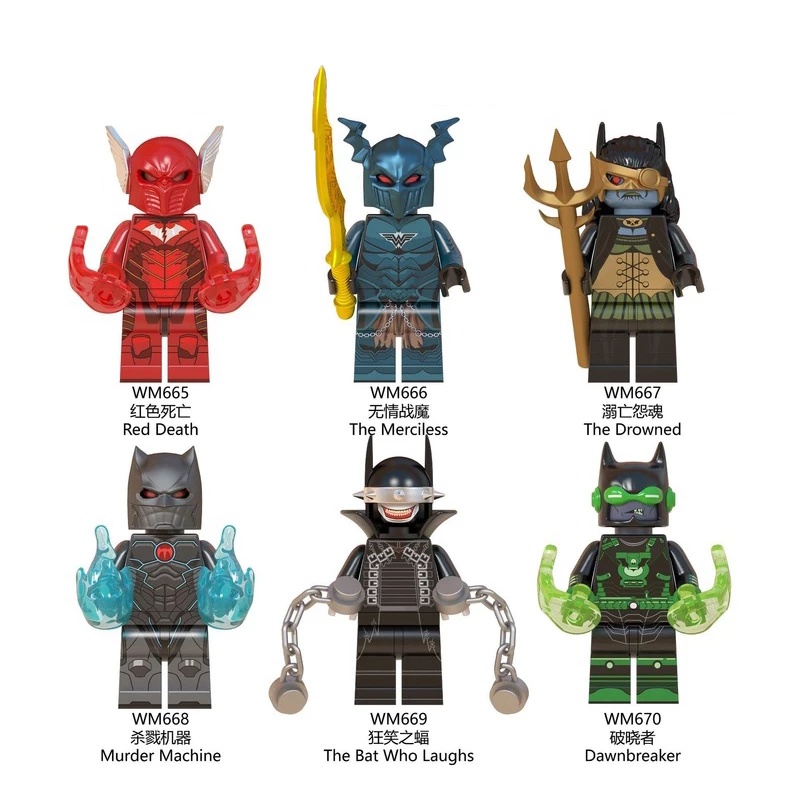 Batman Que Ri Minifigura Red Death DC Saga Metal The Batman who laughs murder machine | Shopee ...