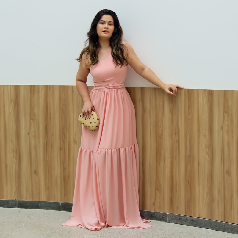 Vestido de festa Emilly madrinha de rose convidada casamento formatura ...