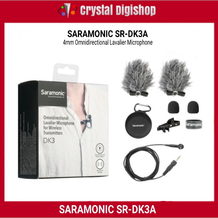 Saramonic SR-DK3A Microfone Lavalier Omnidirecional De 4mm | Shopee Brasil