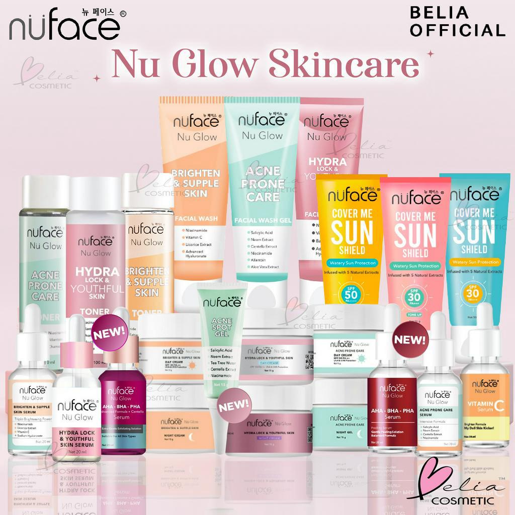 BELIA NUFACE Nu Glow Cuidados Com A Pele | Toner Soro Facial Lavagem ...