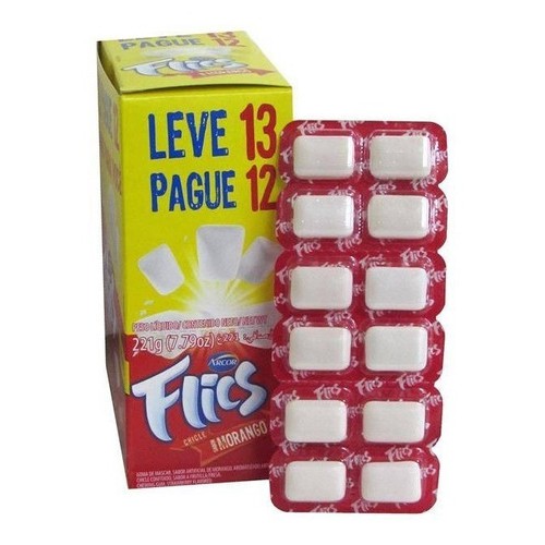 Caixa Flics Chiclete Com 12 Unidades vários sabores a escolher - Arcor ...