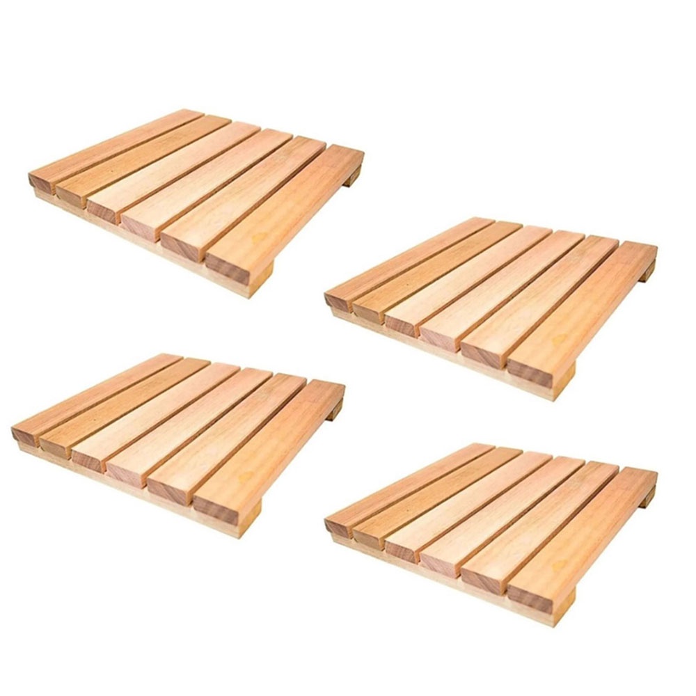 4x Deck De Madeira Modular Base Madeira 30x30 Pinus Casa Jardim ...