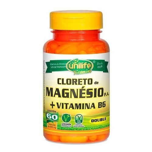Cloreto De Magnésio C/ Vit B6 - 60 Cáps 800mg - Unilife | Shopee Brasil