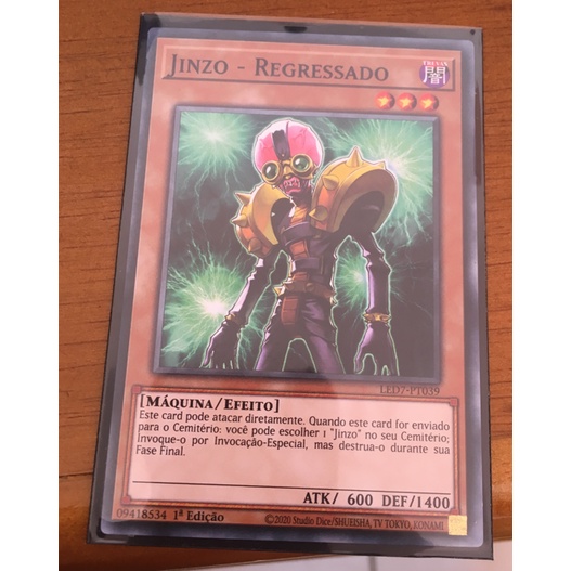 Yu-gi-oh - Jinzo - Regressado - 1ª edição, em português | Shopee Brasil