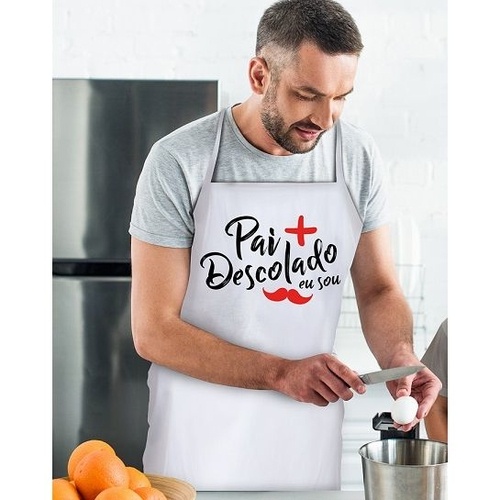 Avental Vida Pratika Pai Descolado Branco | Shopee Brasil