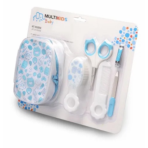 Kit De Higiene E Cuidados Para Bebês Multikids Baby - Azul BB097 ...