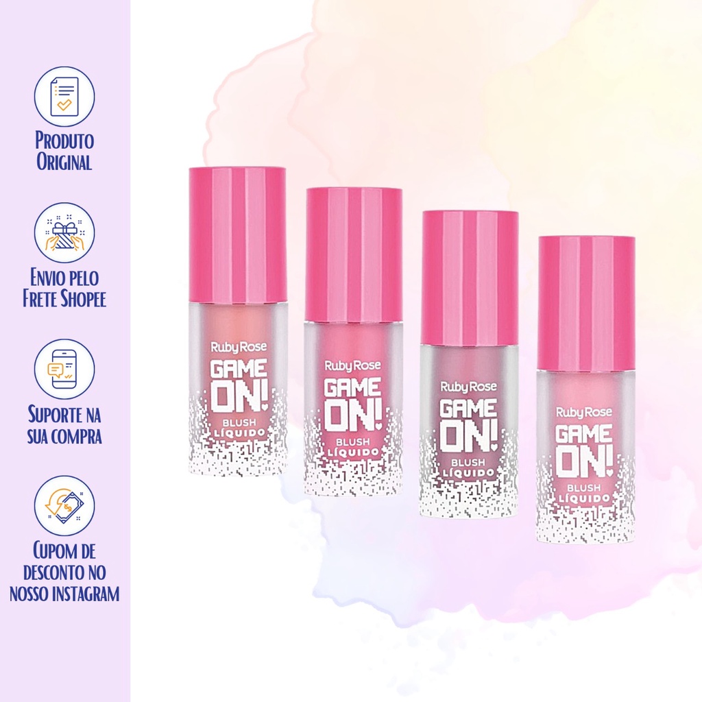 Blush Líquido Game on - Ruby Rose | Shopee Brasil