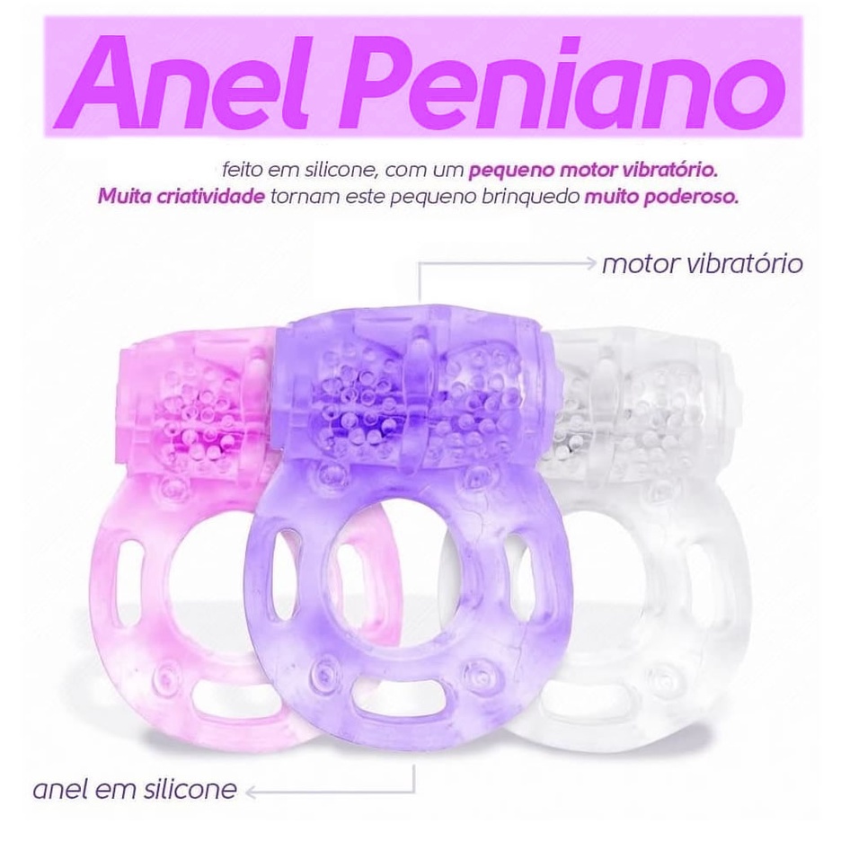Anel Peniano C/ Vibrador e Retarda Ejaculação - SEX SHOP | Shopee Brasil