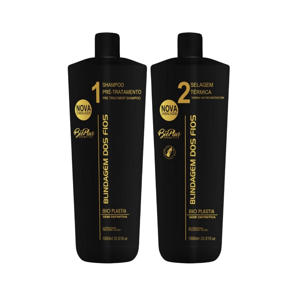 Kit Selagem Definitiva Com Formol Blindagem Dos Fios 2x1000ml | Shopee ...