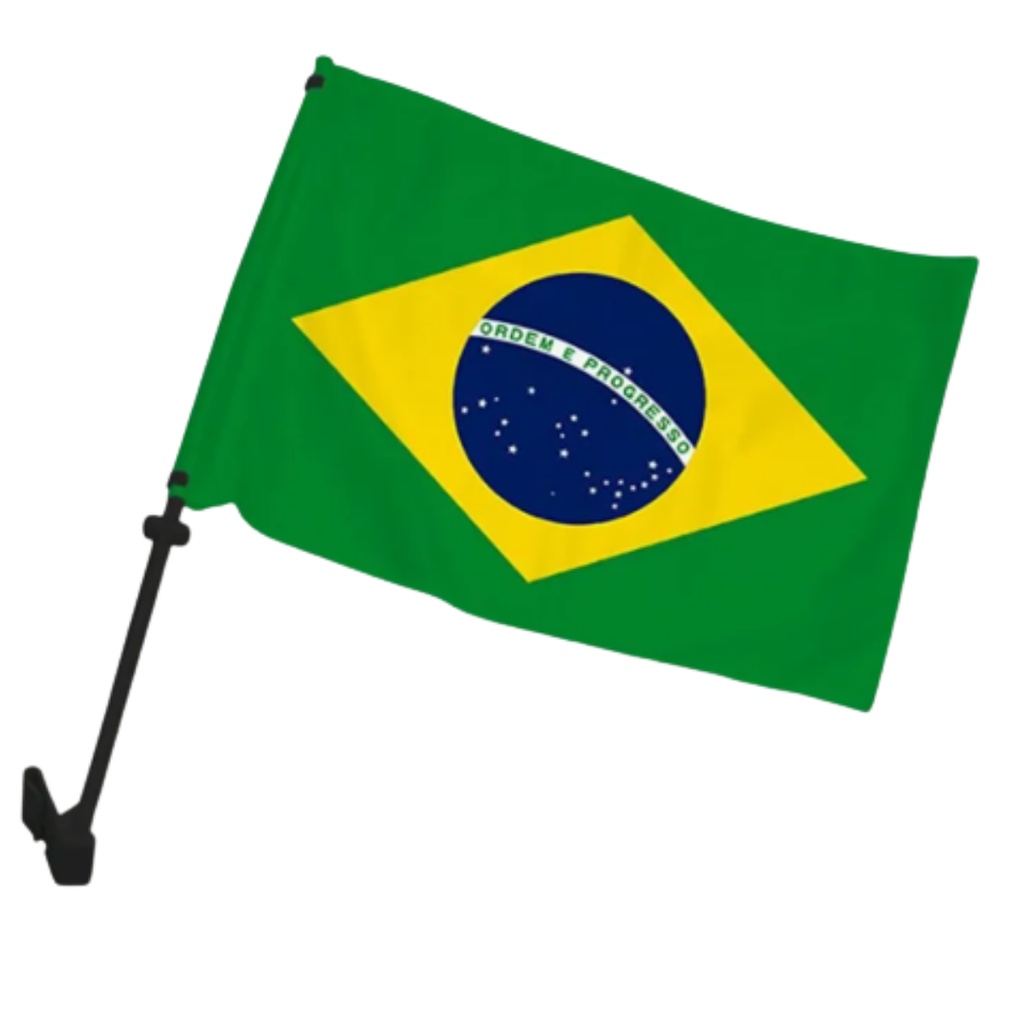 Bandeira do Brasil COM HASTE para Carro (PROMOÇÃO) | Shopee Brasil