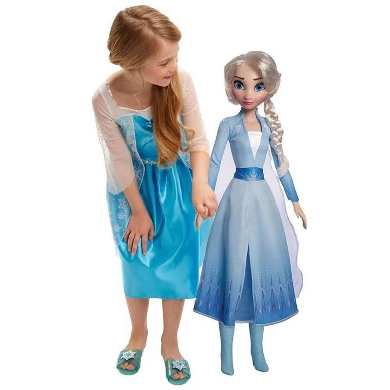 Boneca Gigante Princesa Disney Elsa 80cm - FROZEN 2 | Shopee Brasil