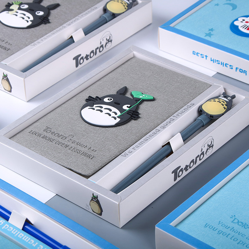 Cute Totoro Doraemon Set Gift Box Cartoon Bloco De Notas Para ...