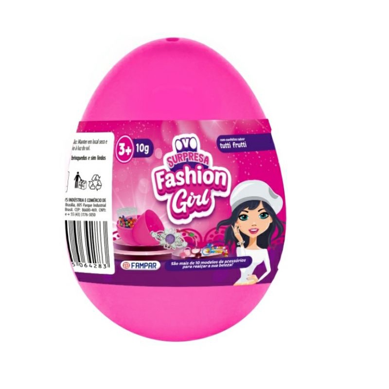 Ovo Surpresa Fashion Girl 10g - Fampar | Shopee Brasil