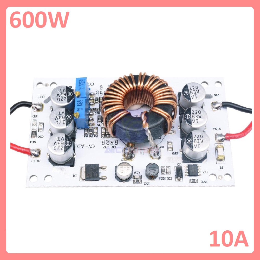 Conversor De tensão DC-DC Step Up Booster Converter 600w 10v-60v Para 12v-60v 10a - Escorrega o ...
