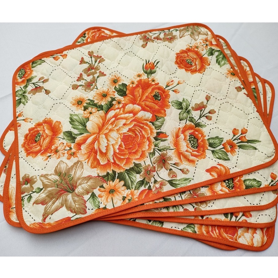 KIT com 6 lugares - Lugar americano Sousplat Supla Porta prato ...