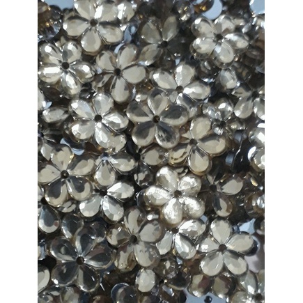 Chaton Flor 16mm Mel c Furo Passante 50 Unidades | Shopee Brasil