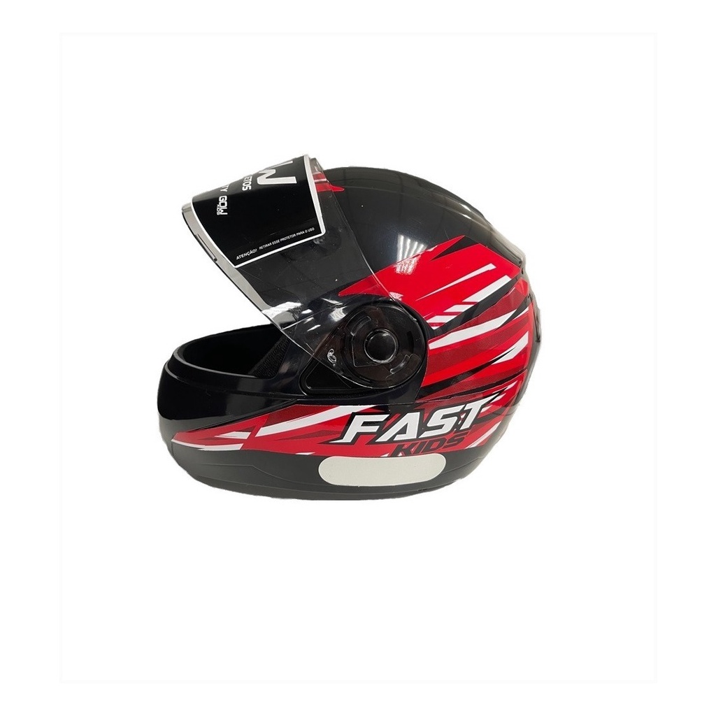 Capacete De Moto Infantil Gow Fast Kids Preto Fechado | Shopee Brasil
