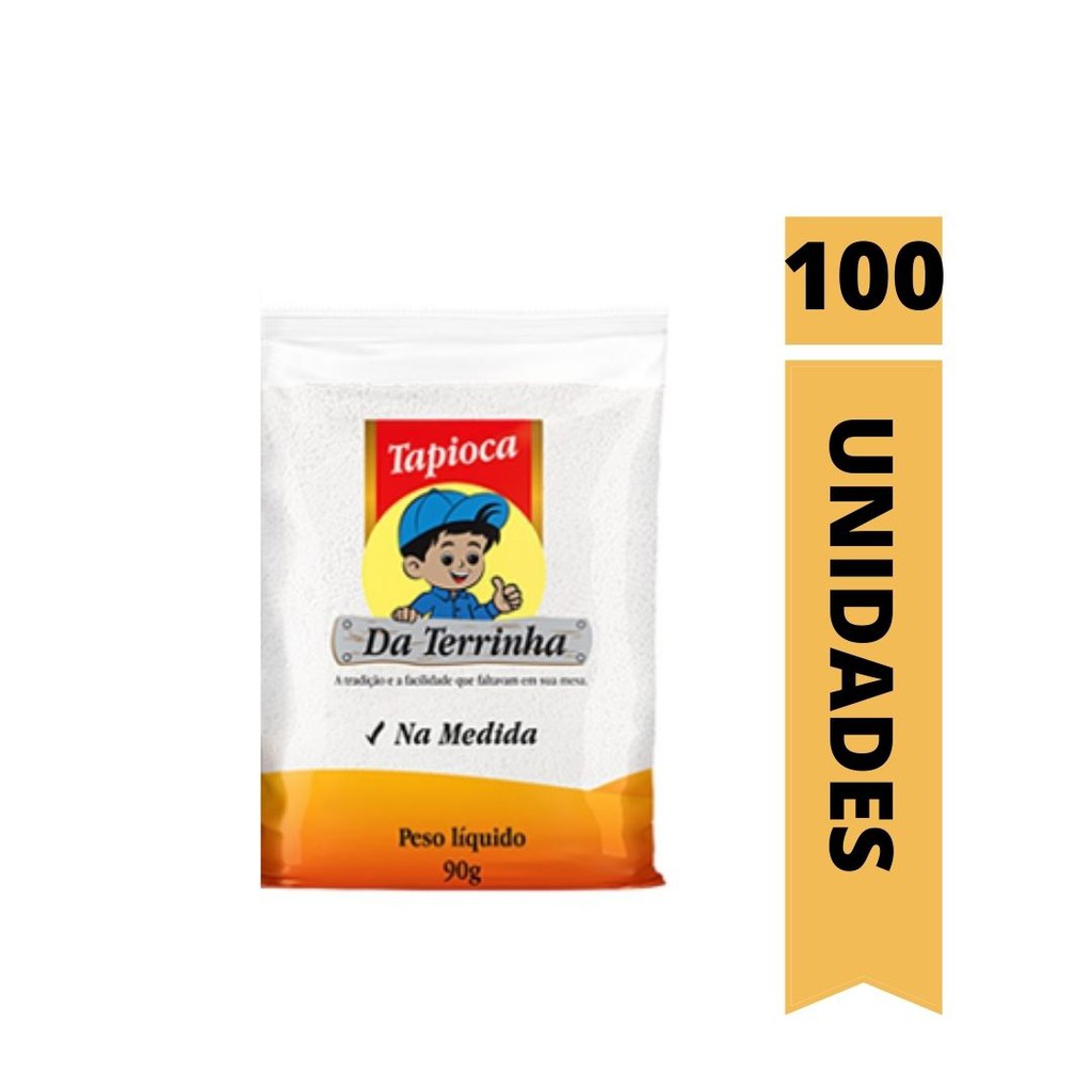Tapioca Da Terrinha Na Medida 90g - Caixa C/ 100 Unidades | Shopee Brasil