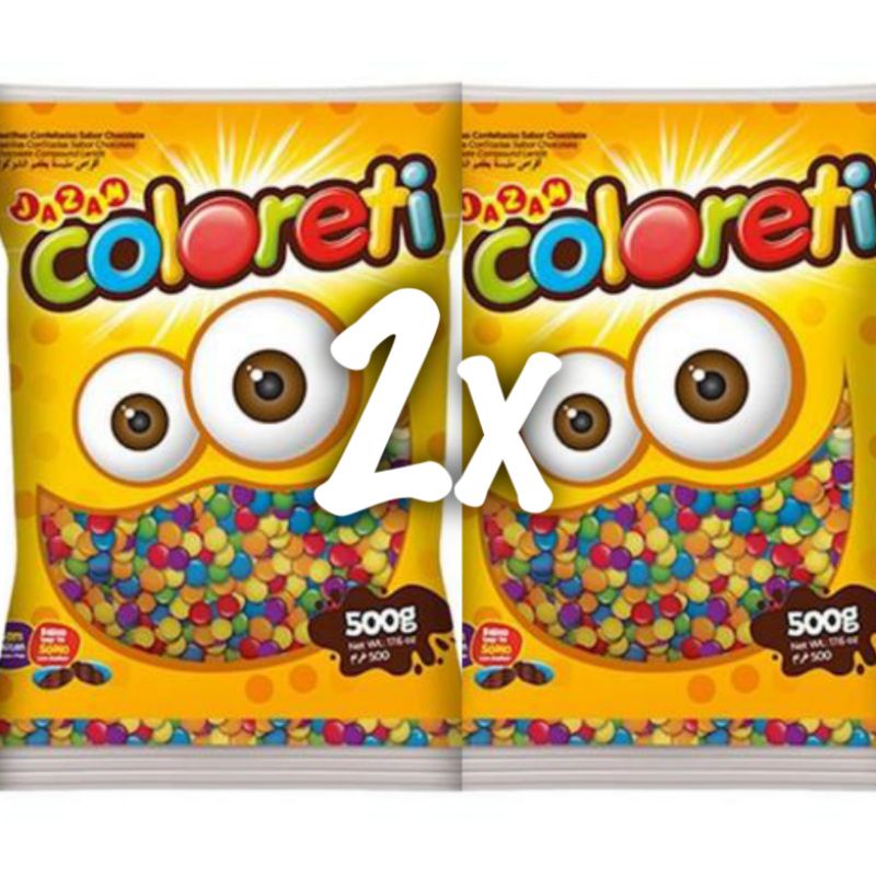 2, 3 ou 4 Unidades Mini confeito colorido Coloreti 500g/Confete ...