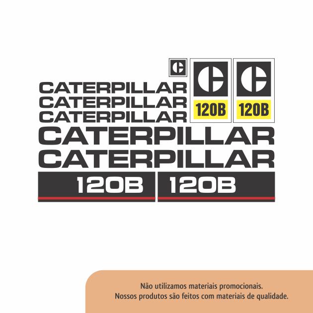 Kit de Adesivos para Caterpillar 120B Série 1 | Shopee Brasil