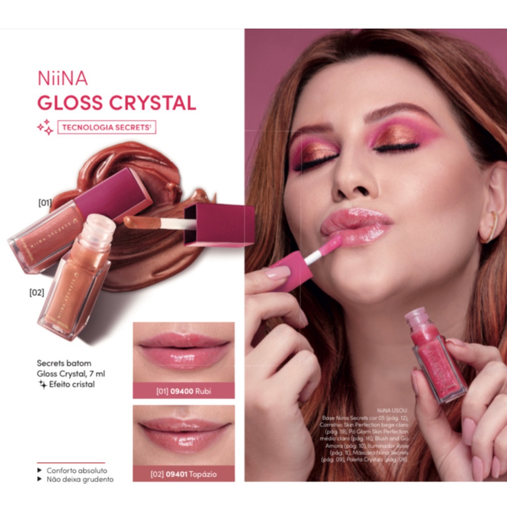 Gloss Crystal Niina Secrets | Shopee Brasil