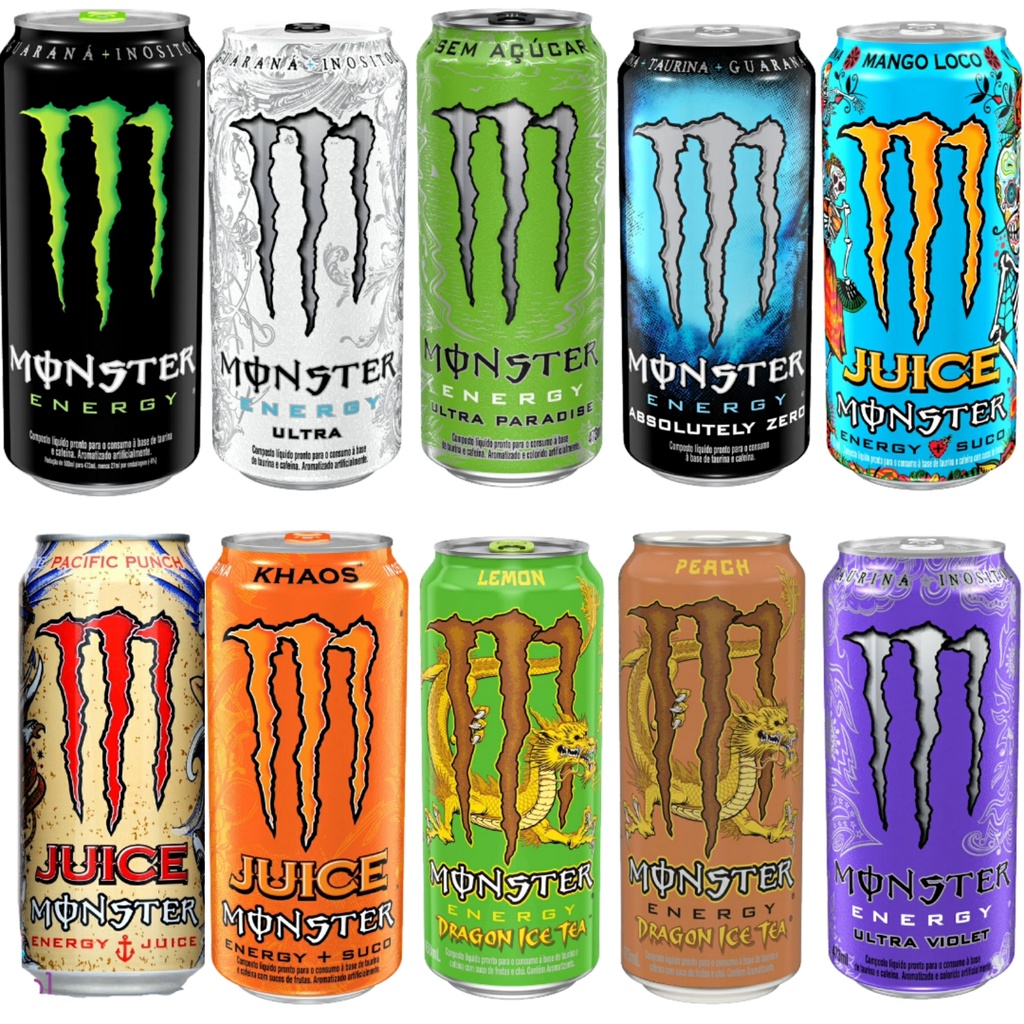 Energético Monster Energy Juice Dragon Ultra Mango Loco Pacific Punch ...