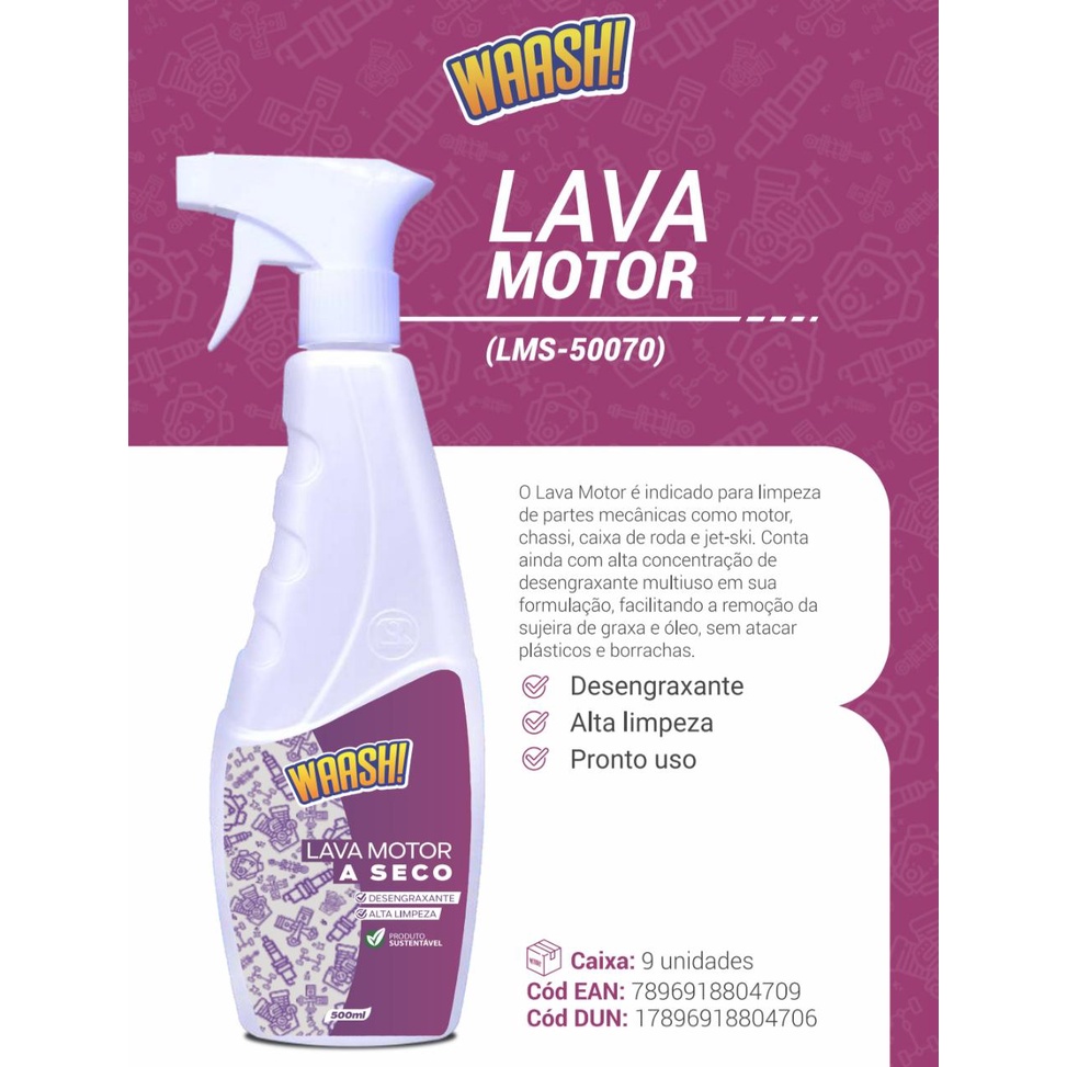 Lava Motor a Seco Radiex Limpa Motor a Seco Economia 500ml | Shopee Brasil
