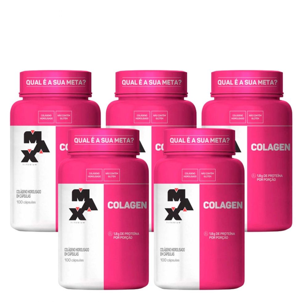 Colagen (100 Caps) - 5 unidades - Max Titanium - -- | Shopee Brasil