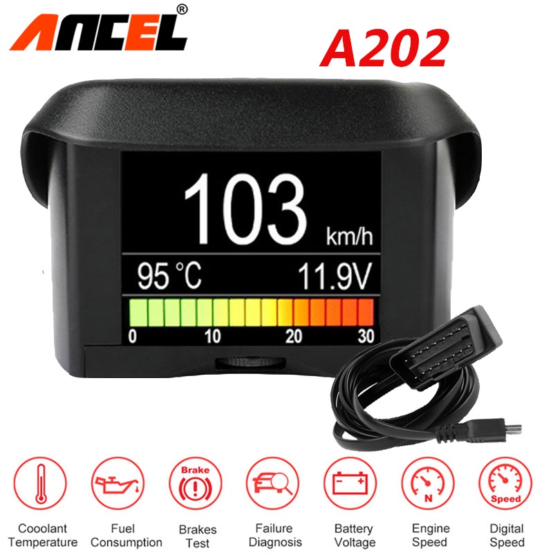 Ancel A202 OBD2 De Tela Digital Para Computador/Carro Com/Medidor De ...
