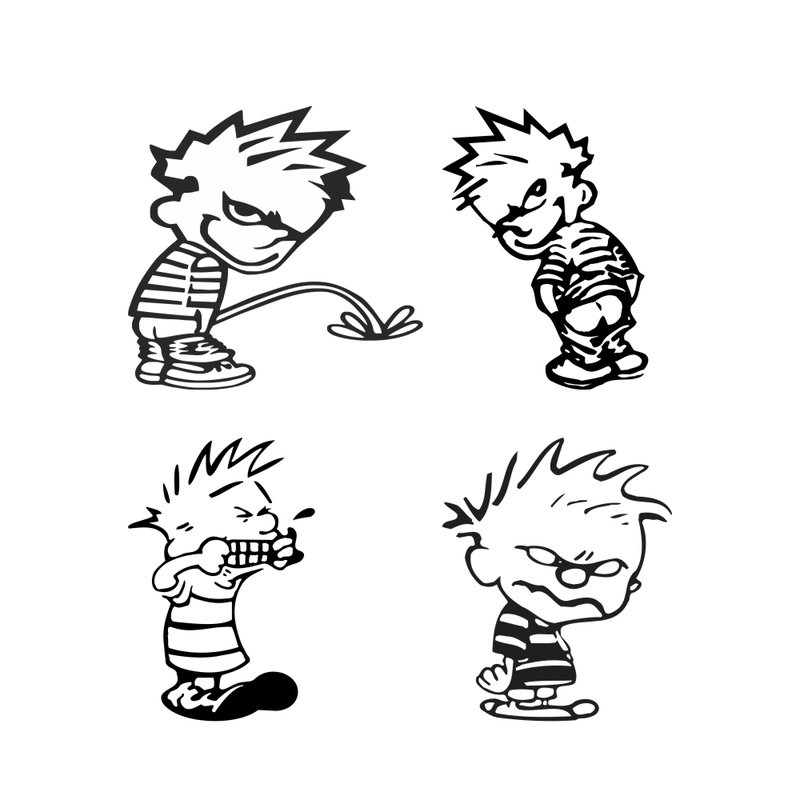 Kit 4 Adesivos Bad Boy Calvin Peeing para Carros Motos Etc | Shopee Brasil