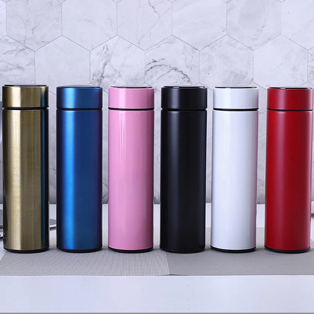 KIT 2 Garrafa Térmica com Display de LED Colorida 500ml | Shopee Brasil