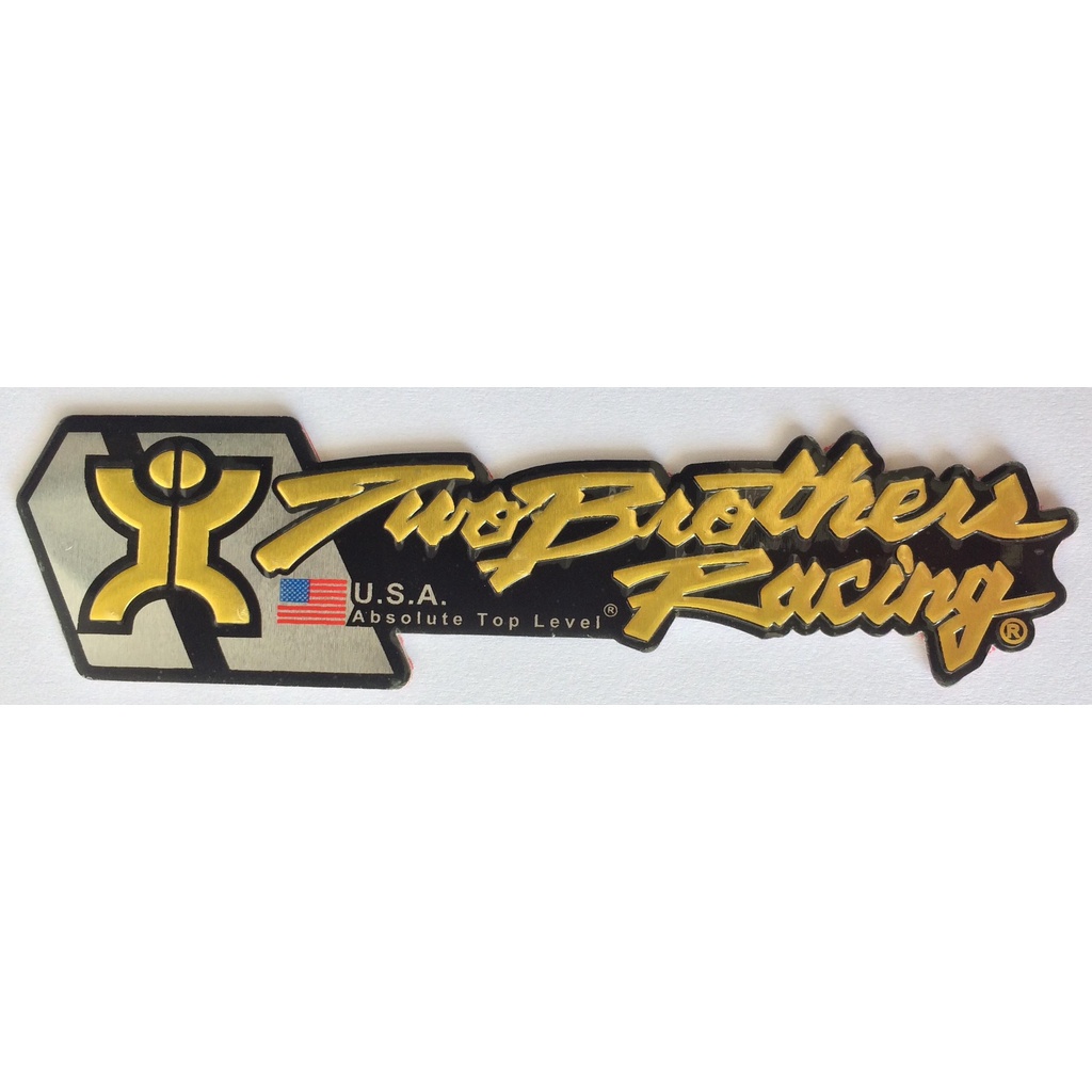 EMBLEMA TWO BROTHERS ADESIVO ESCAPAMENTO ESPORTIVO EM ALUMINIO DE ALTA ...