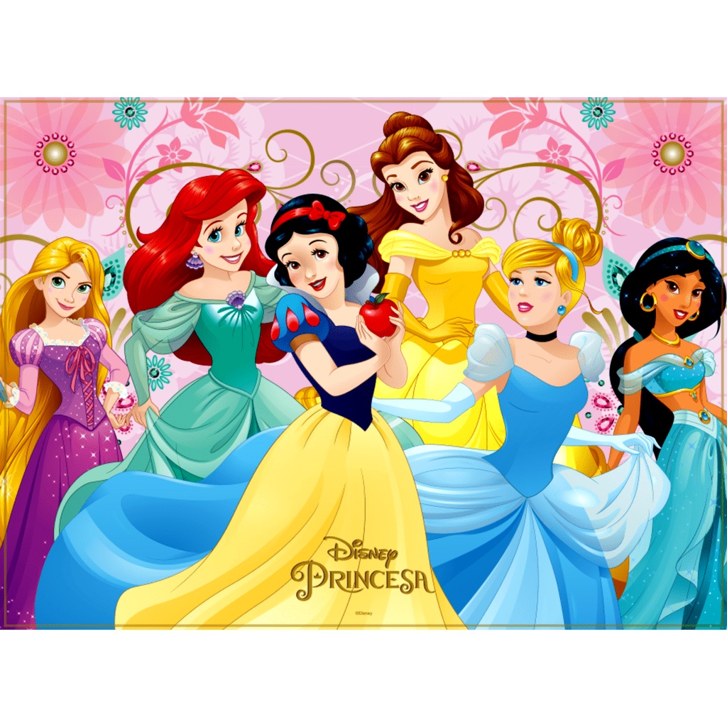 Tnt Painel Princesas da Disney 1,00m X 1,40m.Tipo Tecido, Para Festas ...