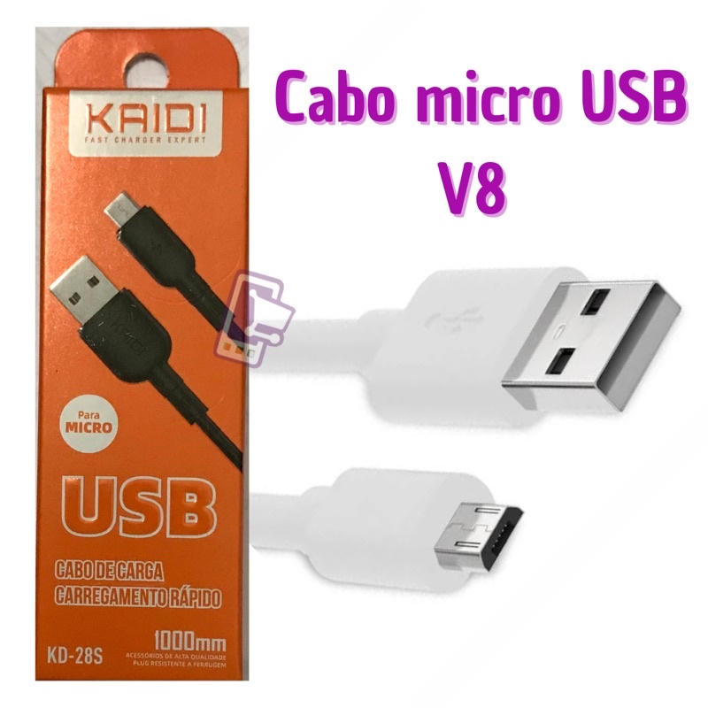 CABO MICRO USB V8 original KAIDI | Shopee Brasil
