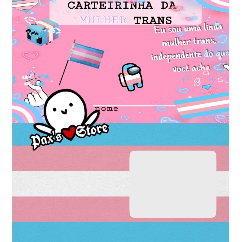 Carteirinha LGBTQ+ e personalizável pride orgulho gay lésbica trans bi ...